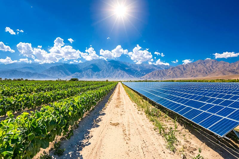 Solar Irrigation System in a Desert, Offering Sustainable Farming and ...