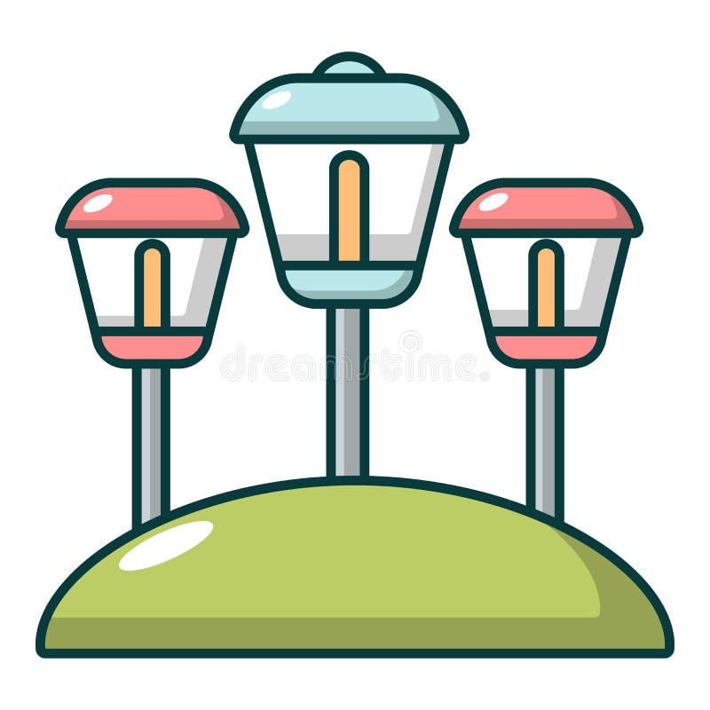 Solar Lamps Garden Light Icon, Cartoon Style Stock Vector ...