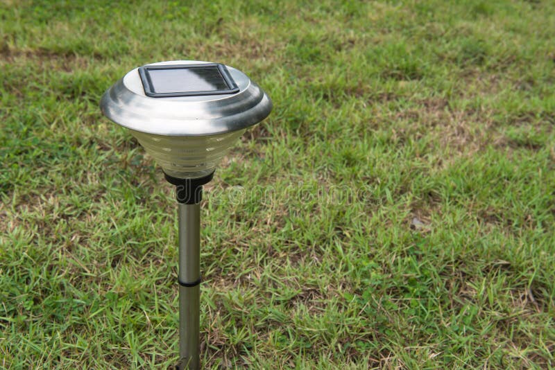 Solar Light in the Grass. Clean Energy is Popular. for Earth, Superfund ...