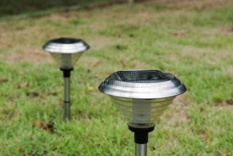 Solar Light in the Grass. Clean Energy is Popular. for Earth, Superfund ...