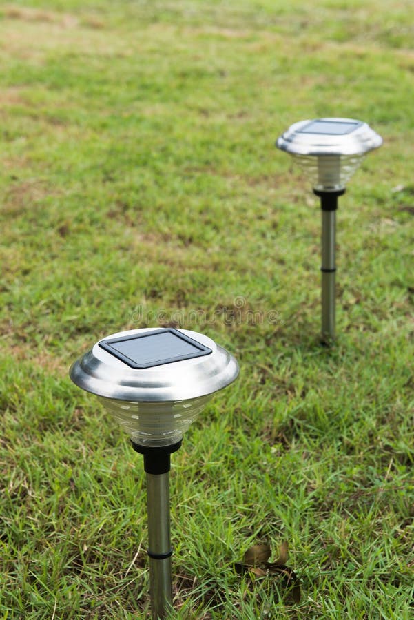 Solar Light in the Grass. Clean Energy is Popular. for Earth, Superfund ...