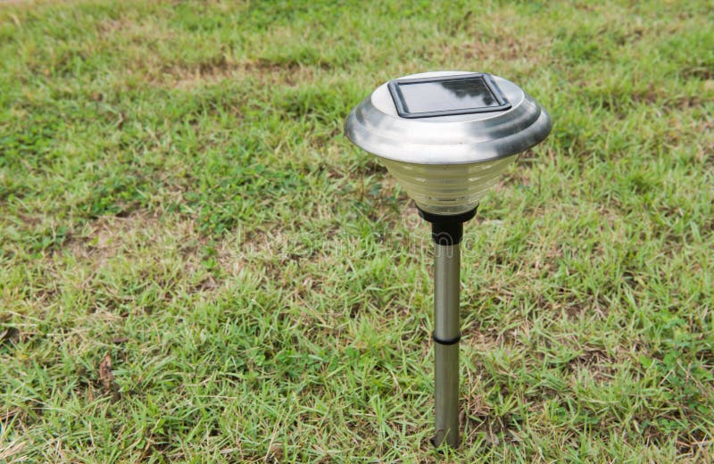 Solar Light in the Grass. Clean Energy is Popular. for Earth, Superfund ...