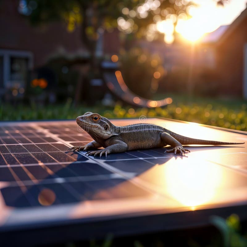 Backyard Lizard Enjoys Warm Solar Energy, Generative Ai Stock ...
