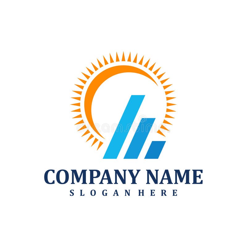 Solar Logo Design Vector. Creative Solar Logo Concepts Template Stock ...