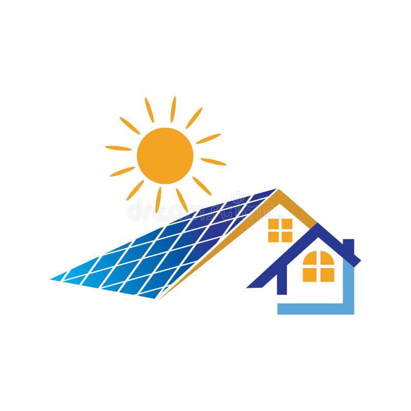 Solar logo energy icon stock vector. Illustration of glass - 264295096