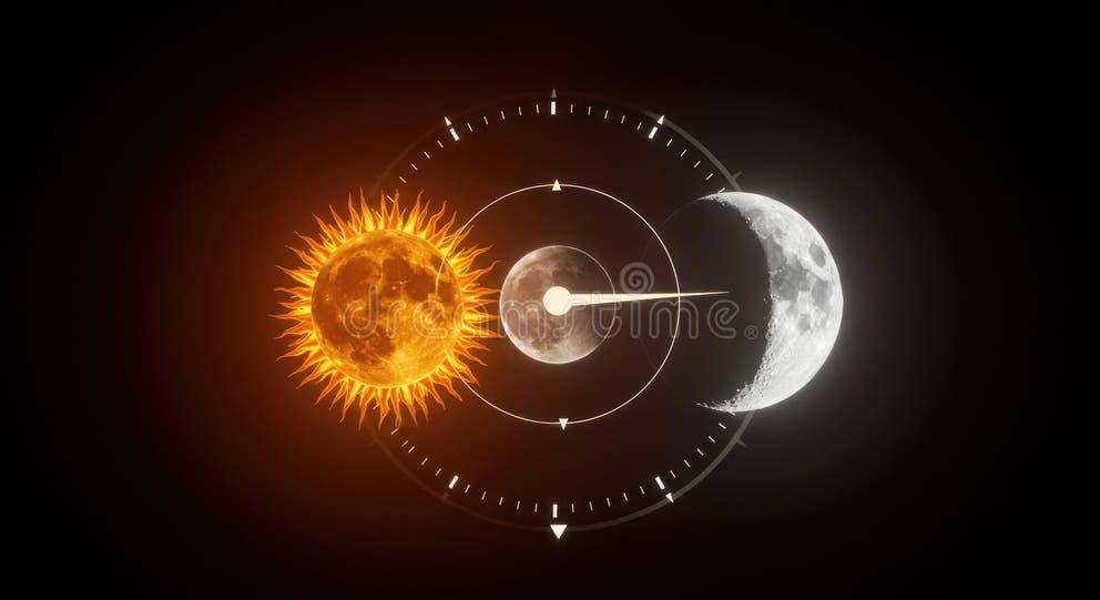 Solar and Lunar Eclipse Phases with Central Alignment and Clock ...