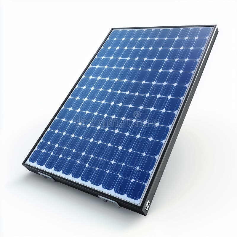 Modern Solar Module Sleek Black Aluminum Frame Blue Cells White ...