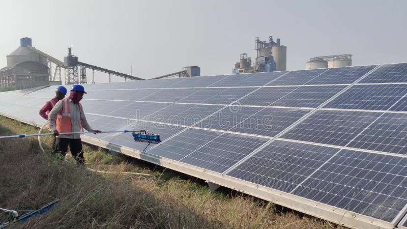 Solar Module Manual Chemical Cleaning Stock Video - Video of ecology ...