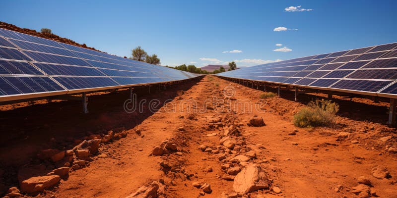 Solar Modules Installed on Deserted Areas, Like Oases in the Sea of ...