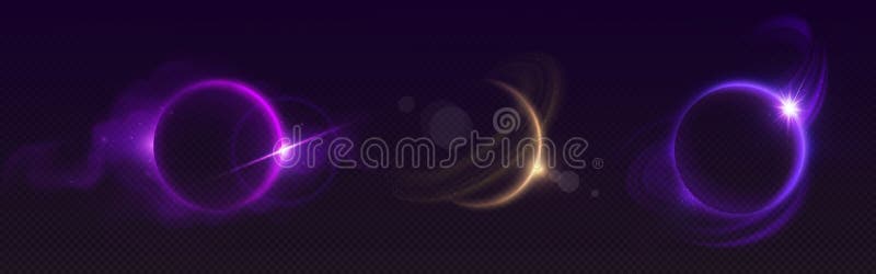 Solar Moon Eclipse Ring Light with Flare Vector Stock Vector ...