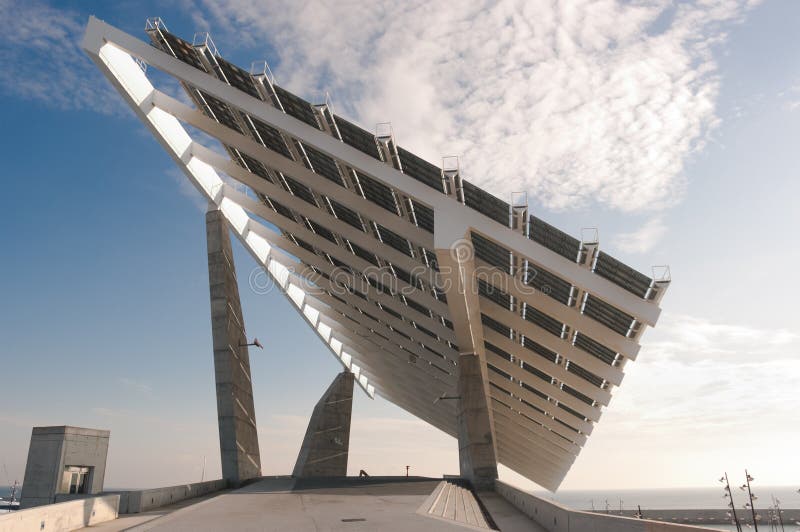 Giant Solar Panel, Barcelona Stock Image - Image of barcelona ...