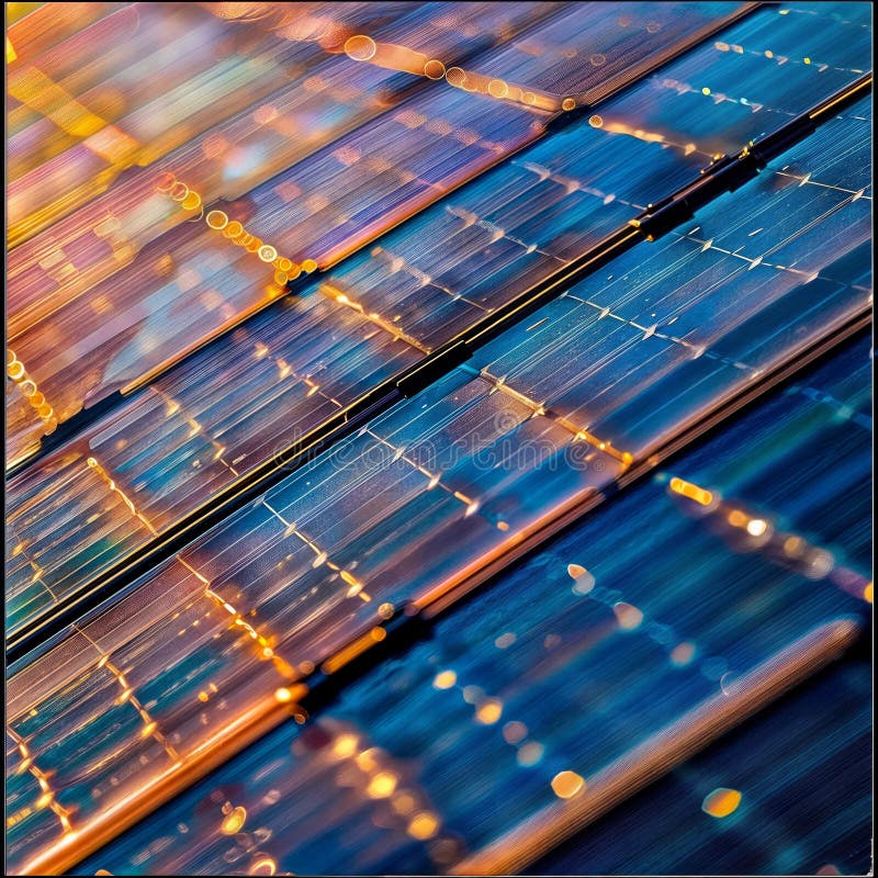 Solar Panel Abstraction: Energy Flow, Generative Ai Stock Illustration ...