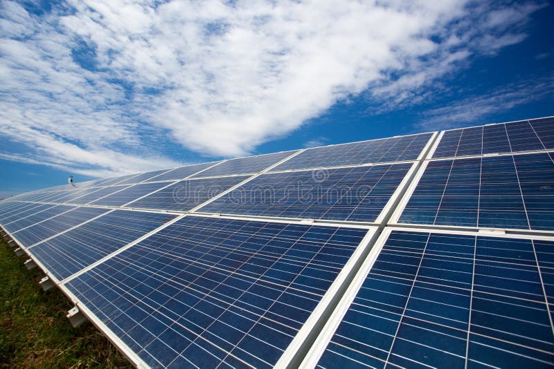 Solar panel field stock image. Image of light, reflected - 30903749