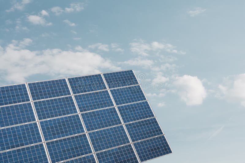 Solar Panel Against Cloudy Sky Stock Image - Image of natural, sunpower ...