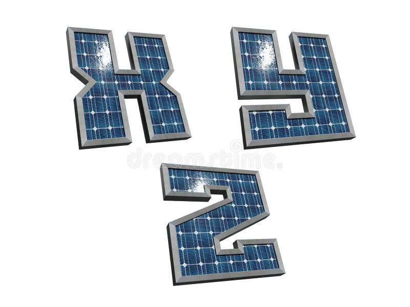 Solar Panel Alphabet, Letters X To Z Stock Illustration - Illustration ...