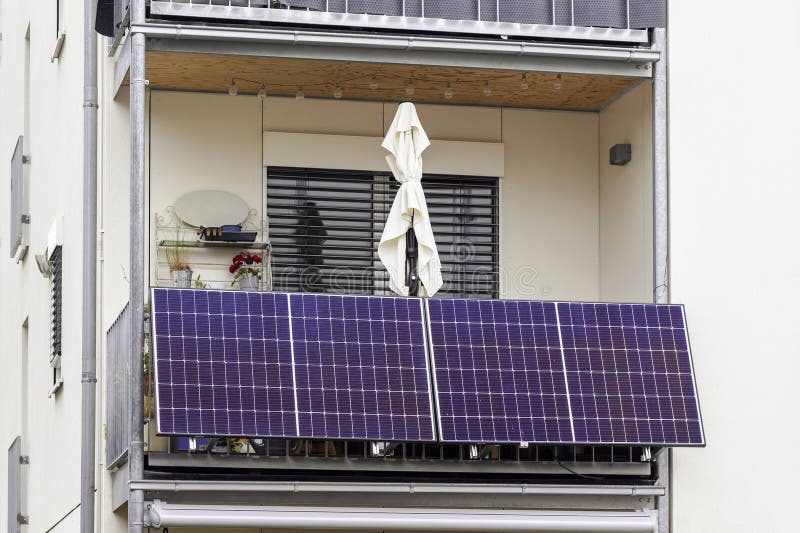 Solar Panel of Apartment Balcony. Stock Image - Image of modern ...