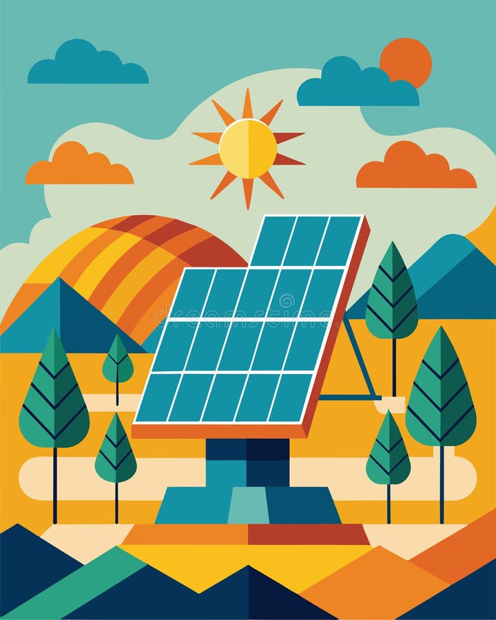 The Solar Panel Array is Like a Modern Work of Art a Tapestry of ...