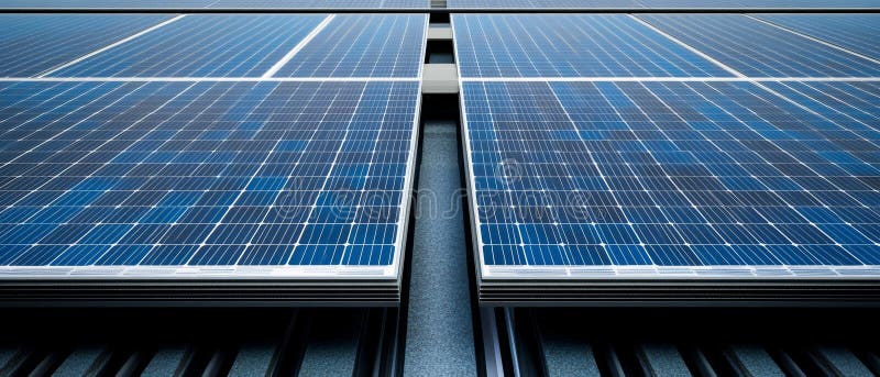 Solar Panel Array on Modern Sustainable Building Powering the Future ...