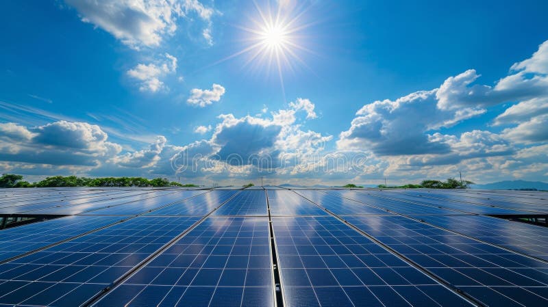 A Solar Panel Array on the Rooftop of a Modern Building Soaking Up the ...