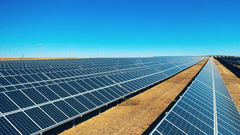 Solar Panel Array Frome Above. Renewable, Eco-friendly Energy Concept ...