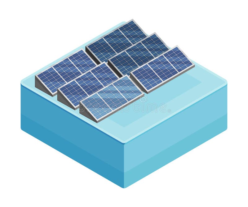 Solar Panel As Renewable Green Energy Source Isometric Vector ...