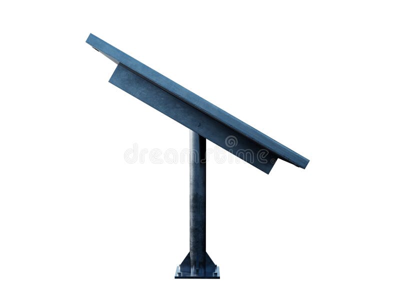 Solar Panel Back View on White Background Stock Image - Image of ...