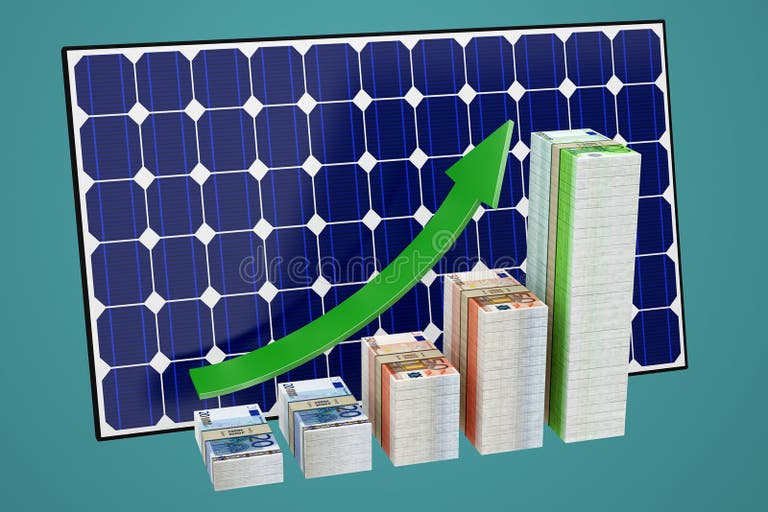 Solar Panel - Bar Graphs Made from Euro Banknotes Stock Illustration ...