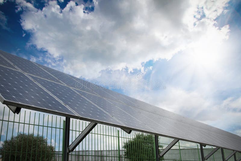 Solar Panel or Battery. Alternative Energy Source Stock Photo - Image ...