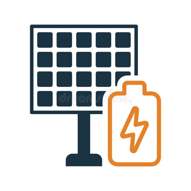 Solar, Panel, Battery Icon. Editable Vector Graphics Stock Illustration ...