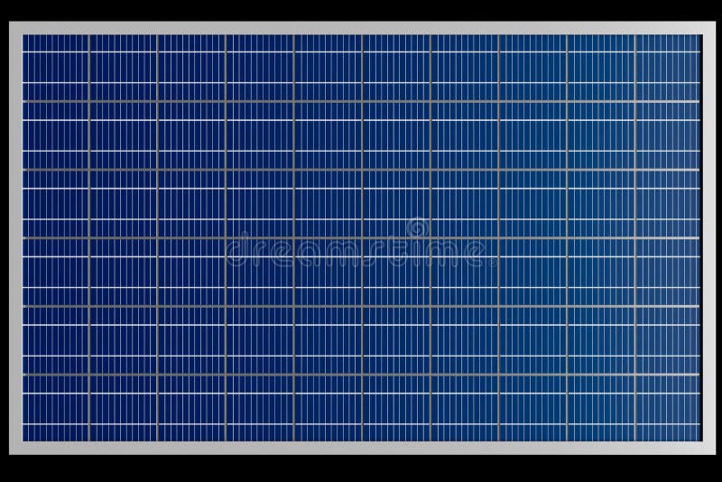 Solar Panel for Electricity As Green Technology. 3d Render. Stock ...