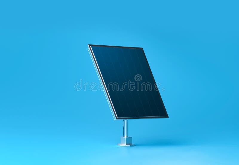 Solar Panel On Blue Background. Photovoltaic Cells Of Solar Panel ...