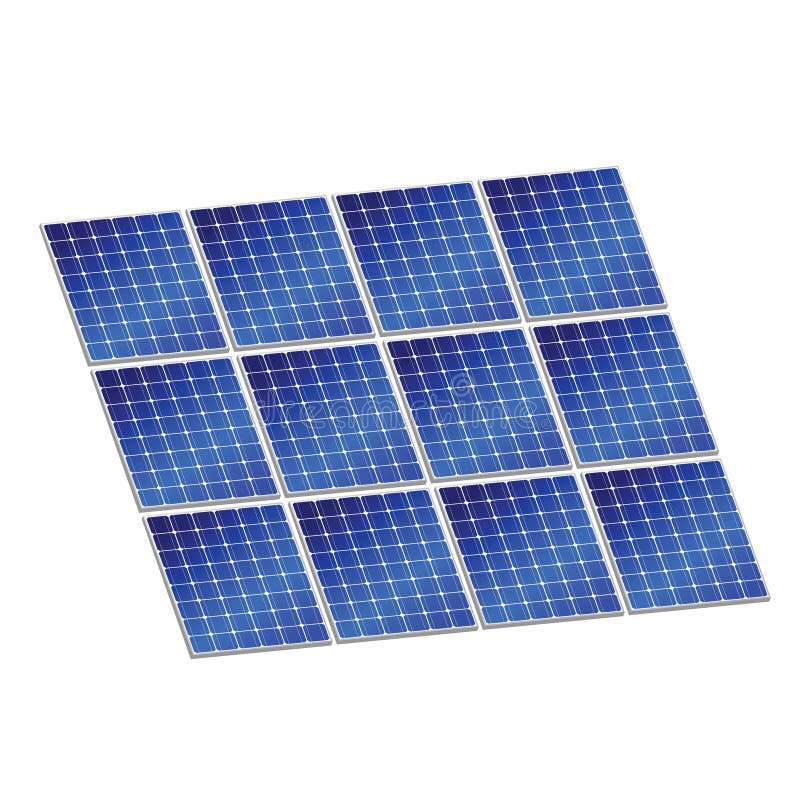 Solar Panel in Blue Color Vector Illustration Stock Vector ...