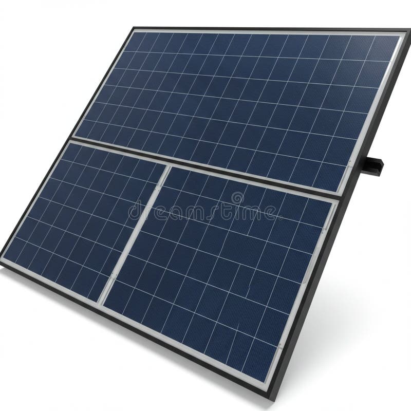 A Solar Panel with a Blue, Grid-like Pattern of Photovoltaic Cells Set ...