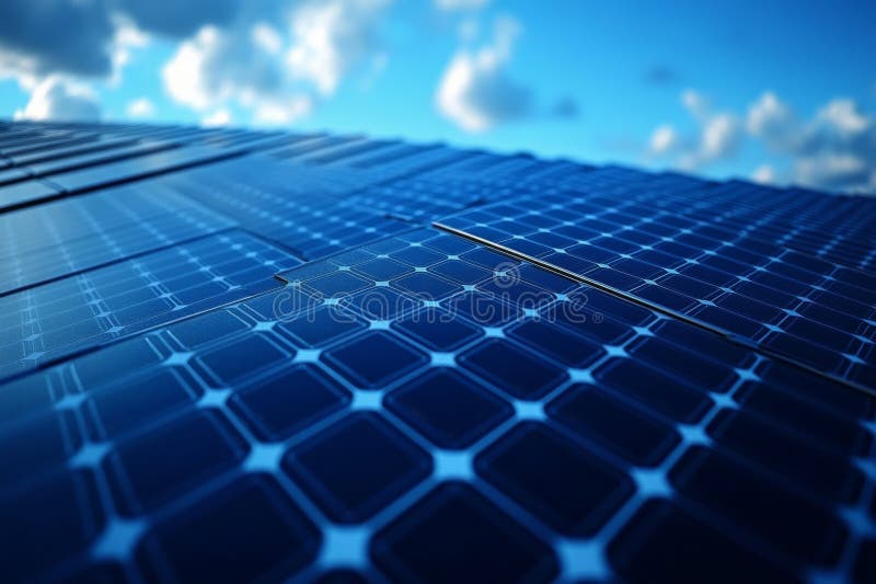 Solar Panel with Blue Sky in the Background Stock Illustration ...