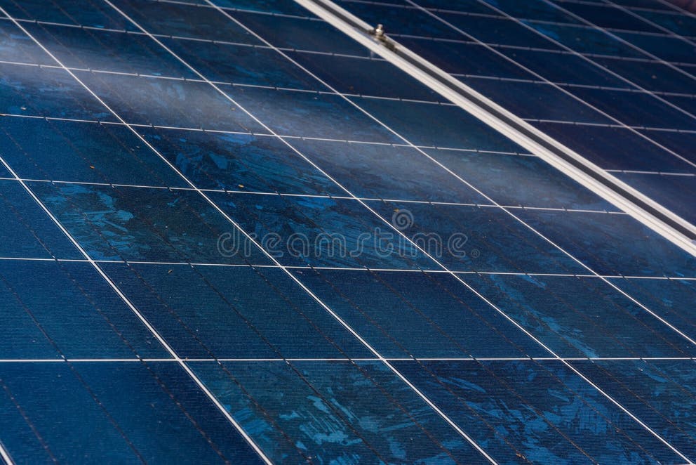 Solar Panel Blue Texture Close Detail Energy Renewable Device ...