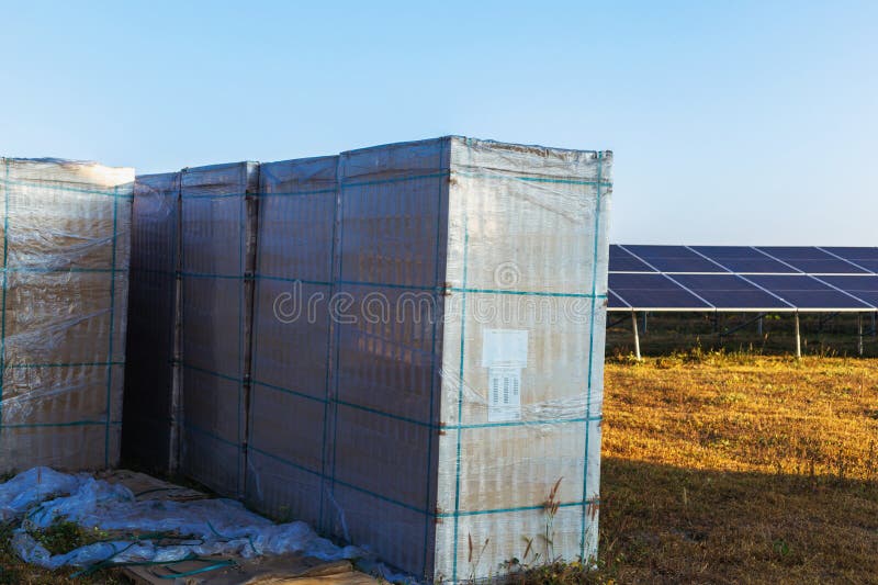 Solar Panel Boxes Prepared for Installation in Power Generation Areas ...