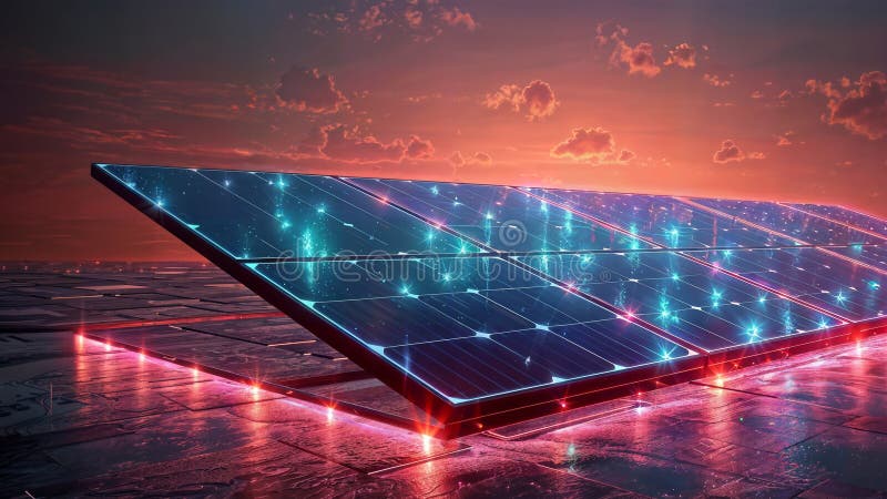 Azure Ambition: Bright Blue Sky Energizes a Solar Panel, Promising ...