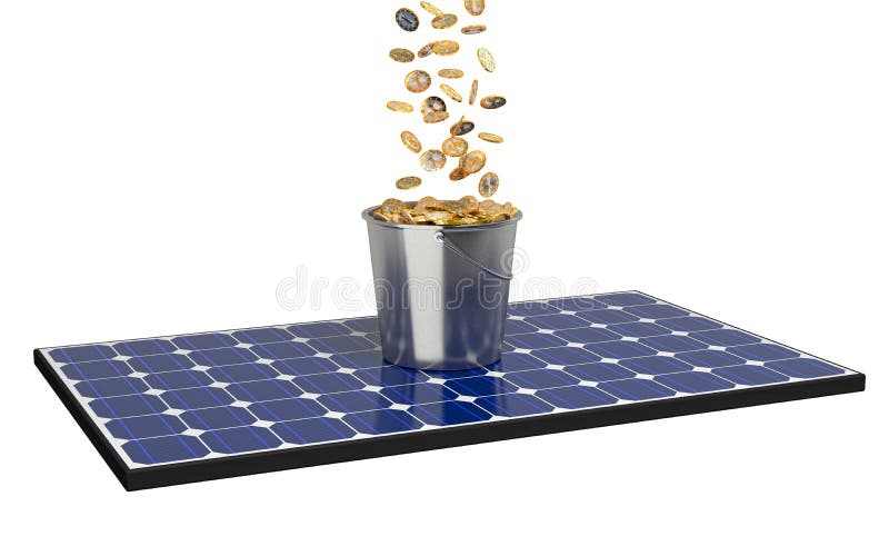 Solar Cell and Modern Building Stock Image - Image of garden, clouds ...