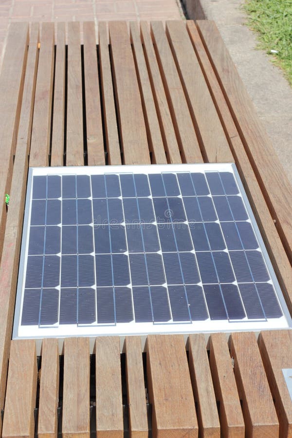 Solar Panel Built into the City Bench Stock Photo - Image of economics ... Solar Panel Built into the City Bench Stock Photo - Image of economics ...