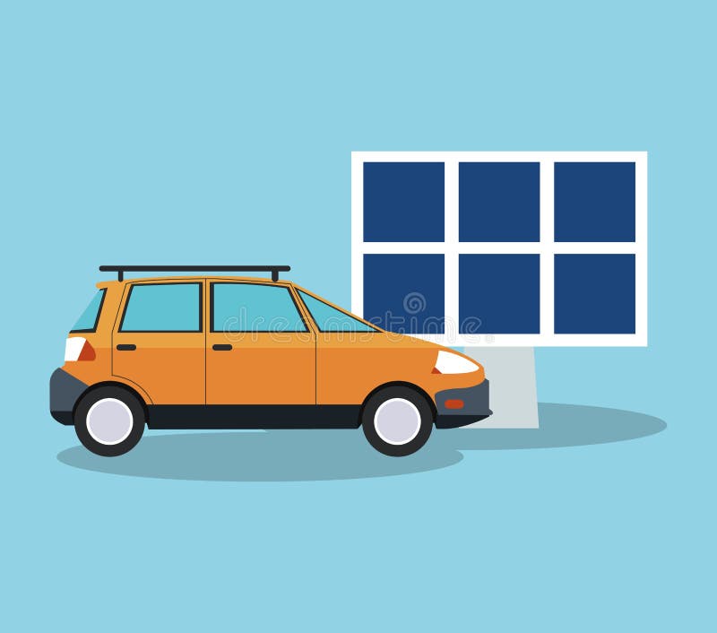 Solar panel and car design stock vector. Illustration of element - 82969039