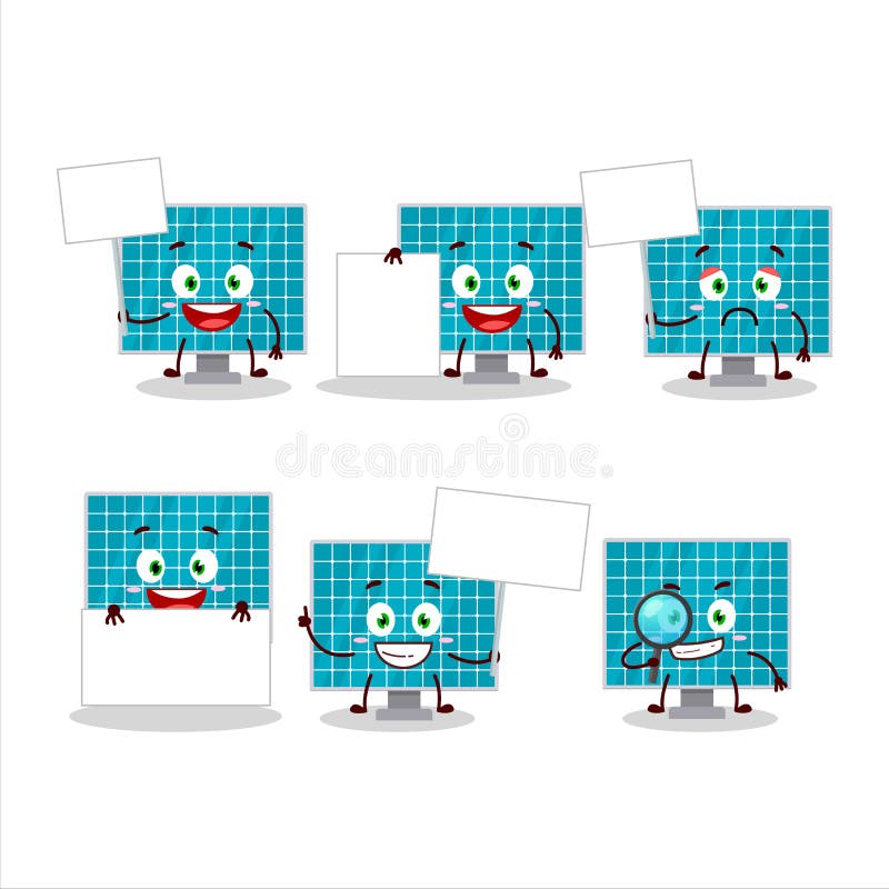 Solar Panel Cartoon Character Bring Information Board Stock Vector ...