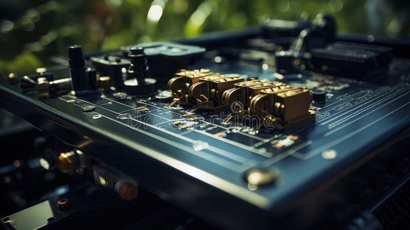 Solar Panel Cell Elements and Cable Assembly Details Stock Illustration ...