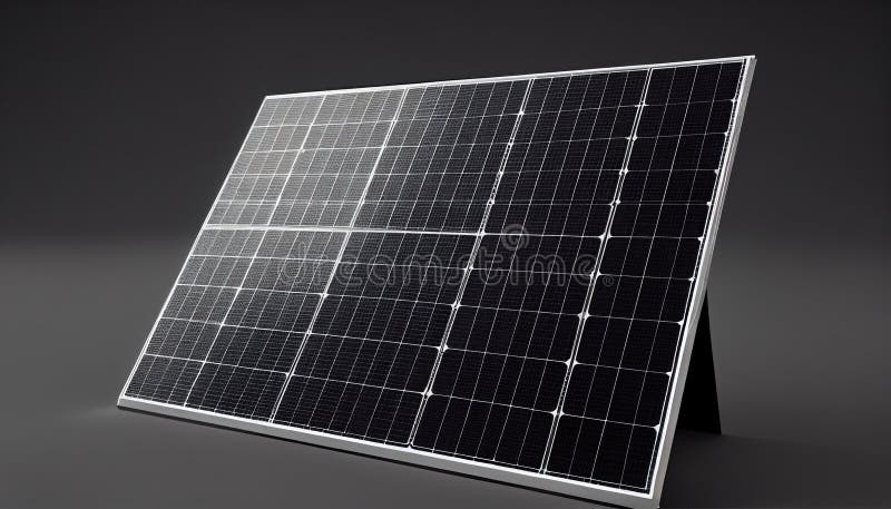 Solar Panel or Solar Cells, Isolated on Dark Background Stock ...