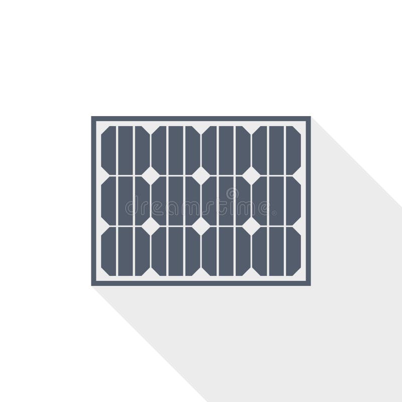 Solar Panel, Photovoltaic Energy Icons, Set of Flat Design Renewable ...
