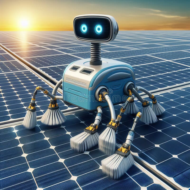 66 141. Solar Panel Cleaning Robot - a Robot Designed for Cleai Stock ...