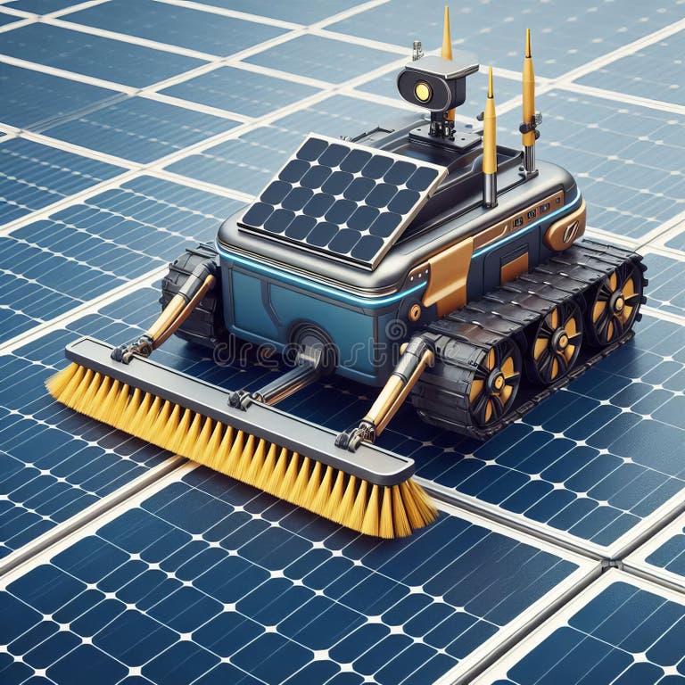 67 141. Solar Panel Cleaning Robot - a Robot Designed for Cleai Stock ...