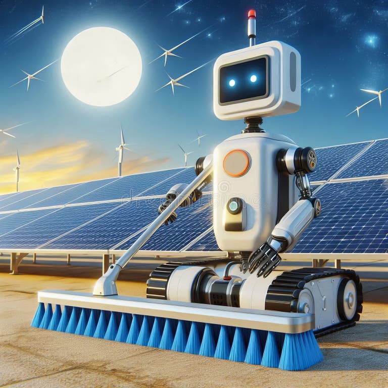 68 141. Solar Panel Cleaning Robot - a Robot Designed for Cleai Stock ...