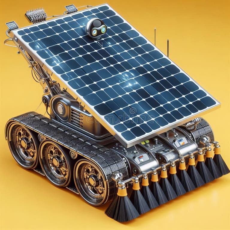 76 141. Solar Panel Cleaning Robot - a Robot Designed for Cleai Stock ...