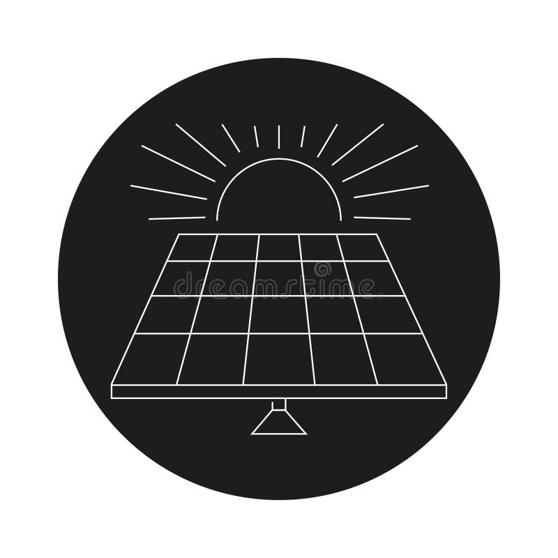 Solar Panel Color Line Icon. Renewable Energy Sources Stock ...
