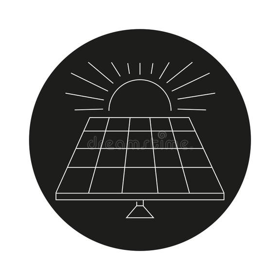 Solar Panel Color Line Icon. Renewable Energy Sources Stock ...